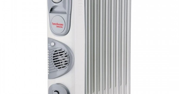 Buy Hindware Salome 11 Fin OFR Room Heater With Forced Rapid Heating System, HOFRSL11WNML1, Grey
